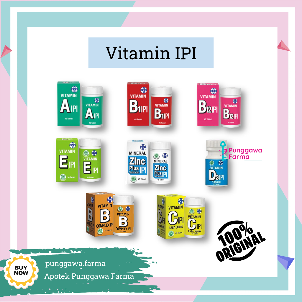 Jual Vitamin IPI Botol 45 Tablet All Varian | Shopee Indonesia