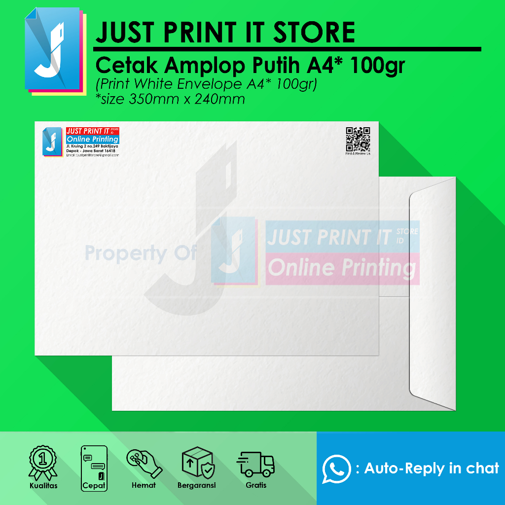 Jual Print / Cetak Amplop Putih A4 HVS 100gr | Shopee Indonesia