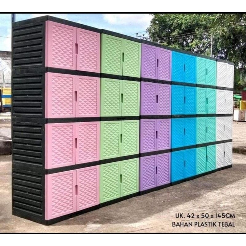 Jual lemari susun diamon 4 susun /lemari pakaian / lemari box tarik ...