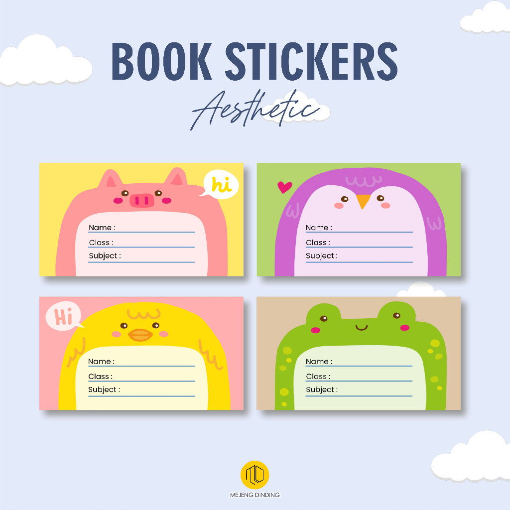 Jual STIKER MAPEL ISI 30 PCS / STIKER BUKU CUSTOM TEMA LUCU CUTE ...