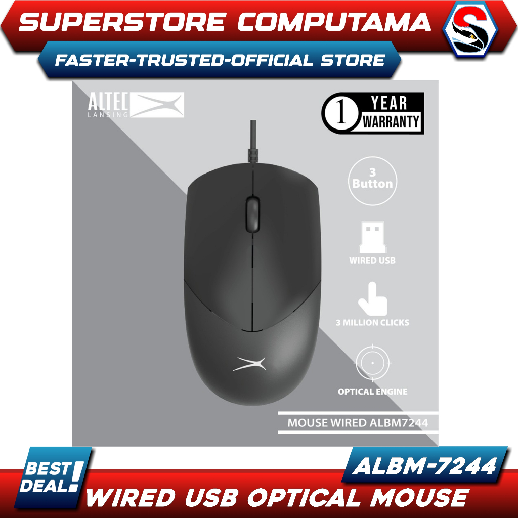 Jual Mouse Altec Lansing ALBM-7244 Wired | Altec ALBM7244 | Shopee ...