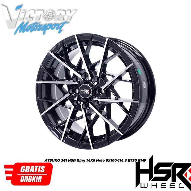 Jual VELG MOBIL RACING HSR RING 14 TYPE ATSUKO | Shopee Indonesia