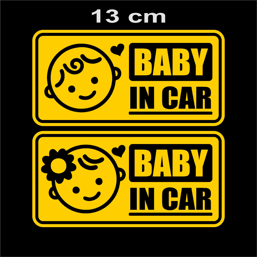 Jual STICKER BABY IN CAR, STICKER CUTTING KACA MOBIL | Shopee Indonesia