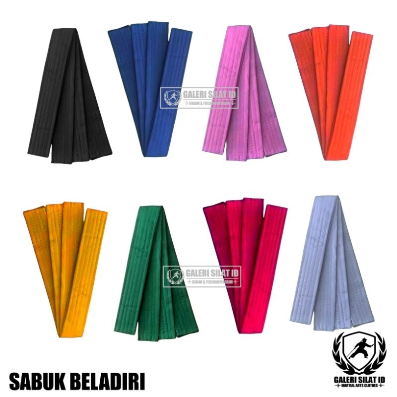 Jual Sabuk Pencak Silat Warna Lengkap Hitam Putih Biru Merah Hijau Ijo ...