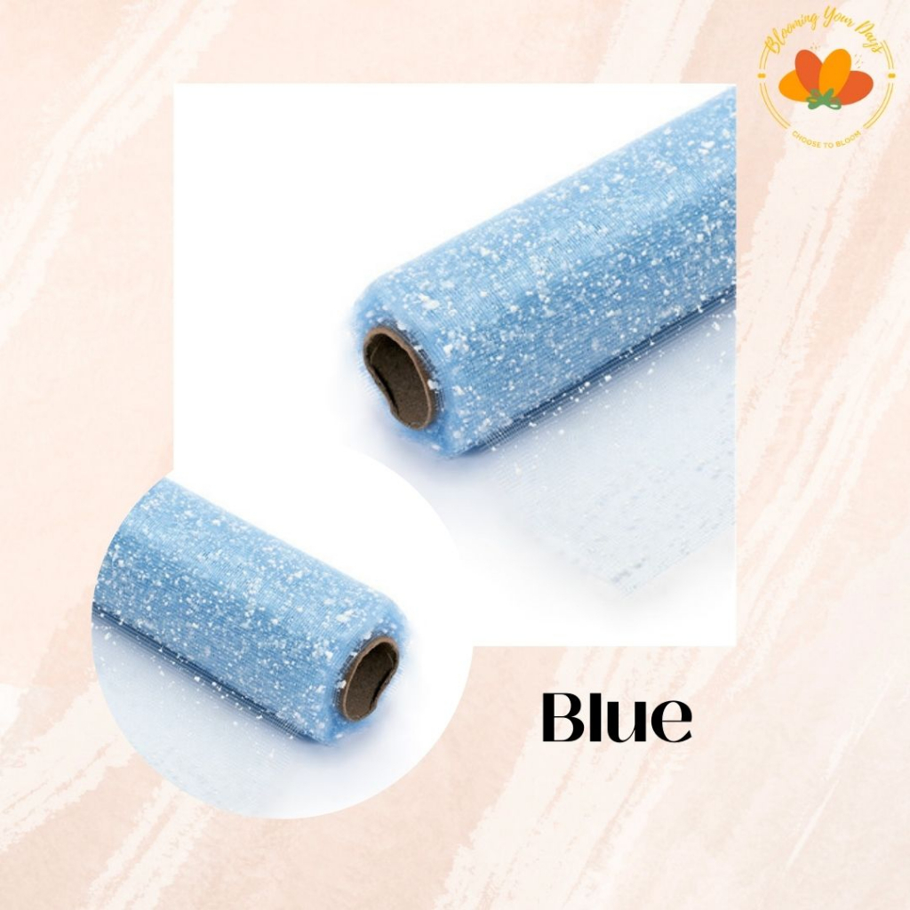 Jual 1 ROLL FLOWER WRAPPING SNOW TILE LEMBARAN KAIN TILE SALJU BUKET ...