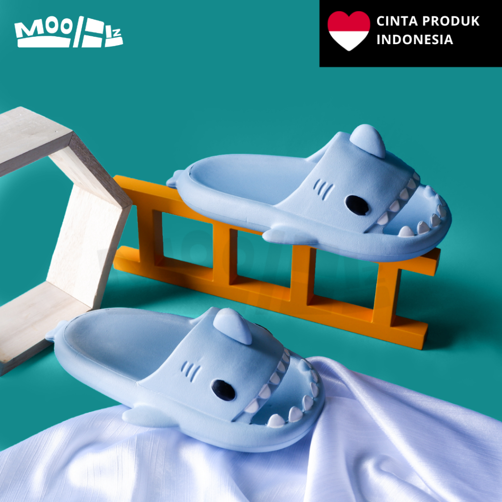 Jual Moobiz.id Sendal Hiu Sandal Shark Unisex Sandal Karet Karakter ...
