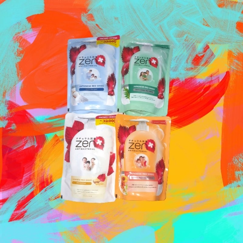 Jual Zen + Body Wash Sabun Cair Anti Bacterial Pouch 400 ml (Macam ...