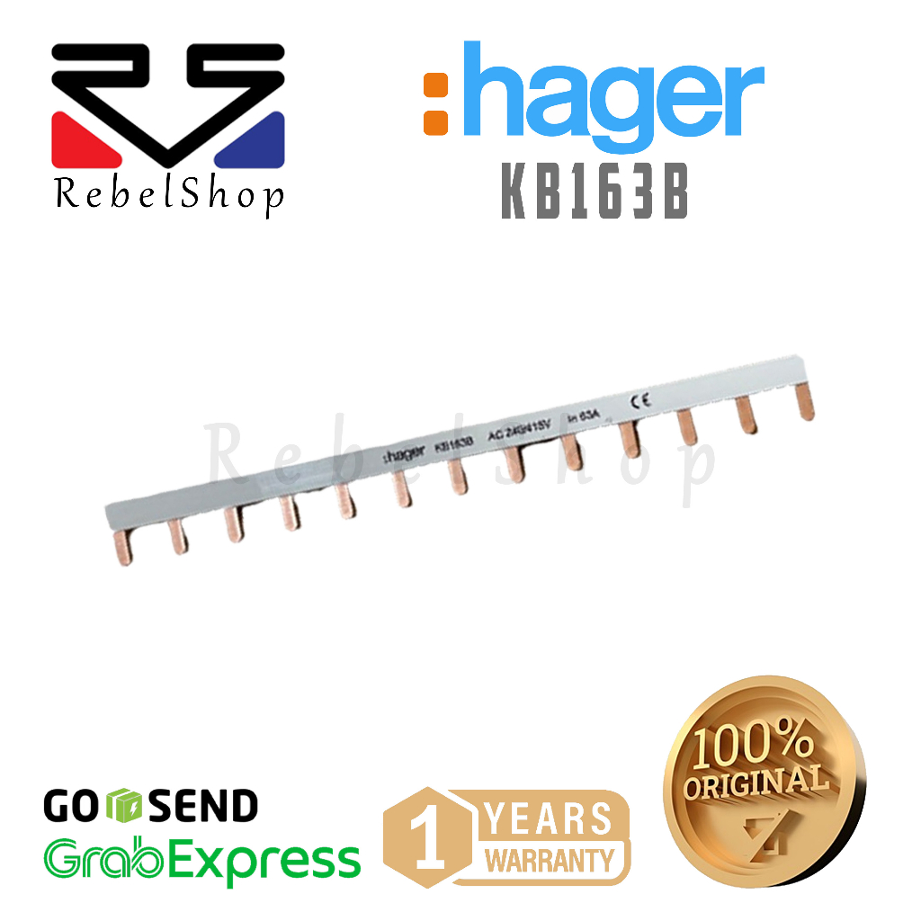 Jual Hager KB163B Busbar Rel Sisir MCB 1 Phase 56 Mata Insulated ...