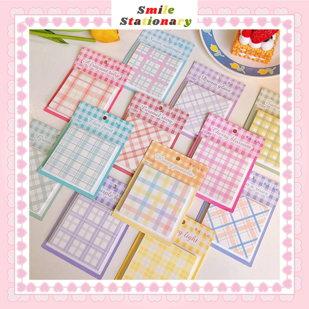 Jual STICKY NOTE MEMO PAD GRID / MEMO TEMPEL KOTAK KAWAII LUCU | Shopee ...