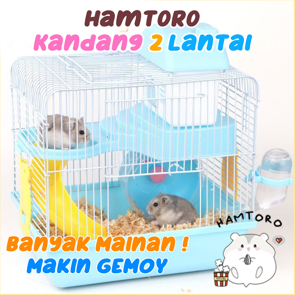 Jual Kandang Hamster 2 Lantai Premium Cage 23 x 18 x 26 cm Mainan Rumah ...