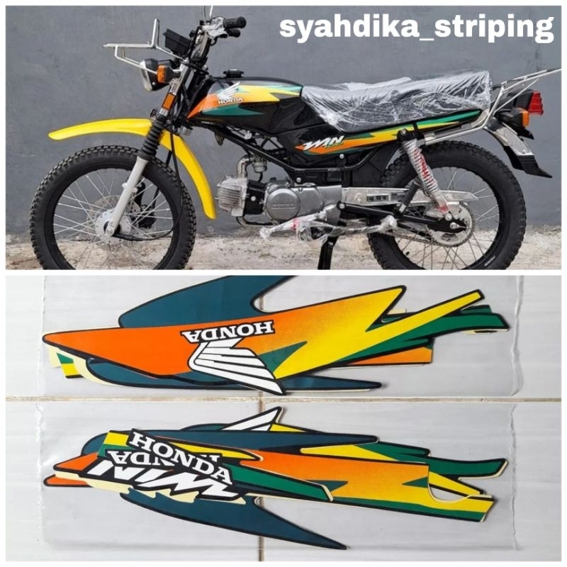 Jual STIKER STRIPING LIS BODY HONDA WIN 100 2001 HITAM | Shopee Indonesia