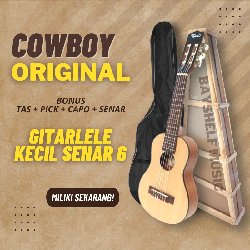 Jual Gitar Cowboy GK 6 Original Senar 6 Guitalele Gitarlele Mini Kecil ...