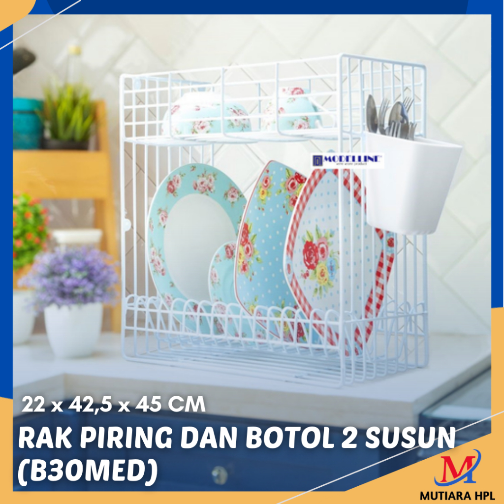 Jual Rak Piring dan Botol Kitchen Set 2 Susun / Rak Bawah Dalam Kabinet ...