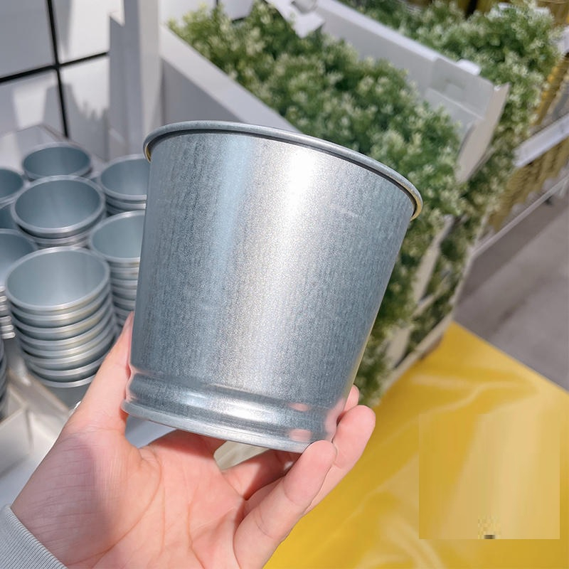 Jual 889 - Pot Tanaman Kaleng Bahan Baja Galvanis - Vas Bunga Bejana ...