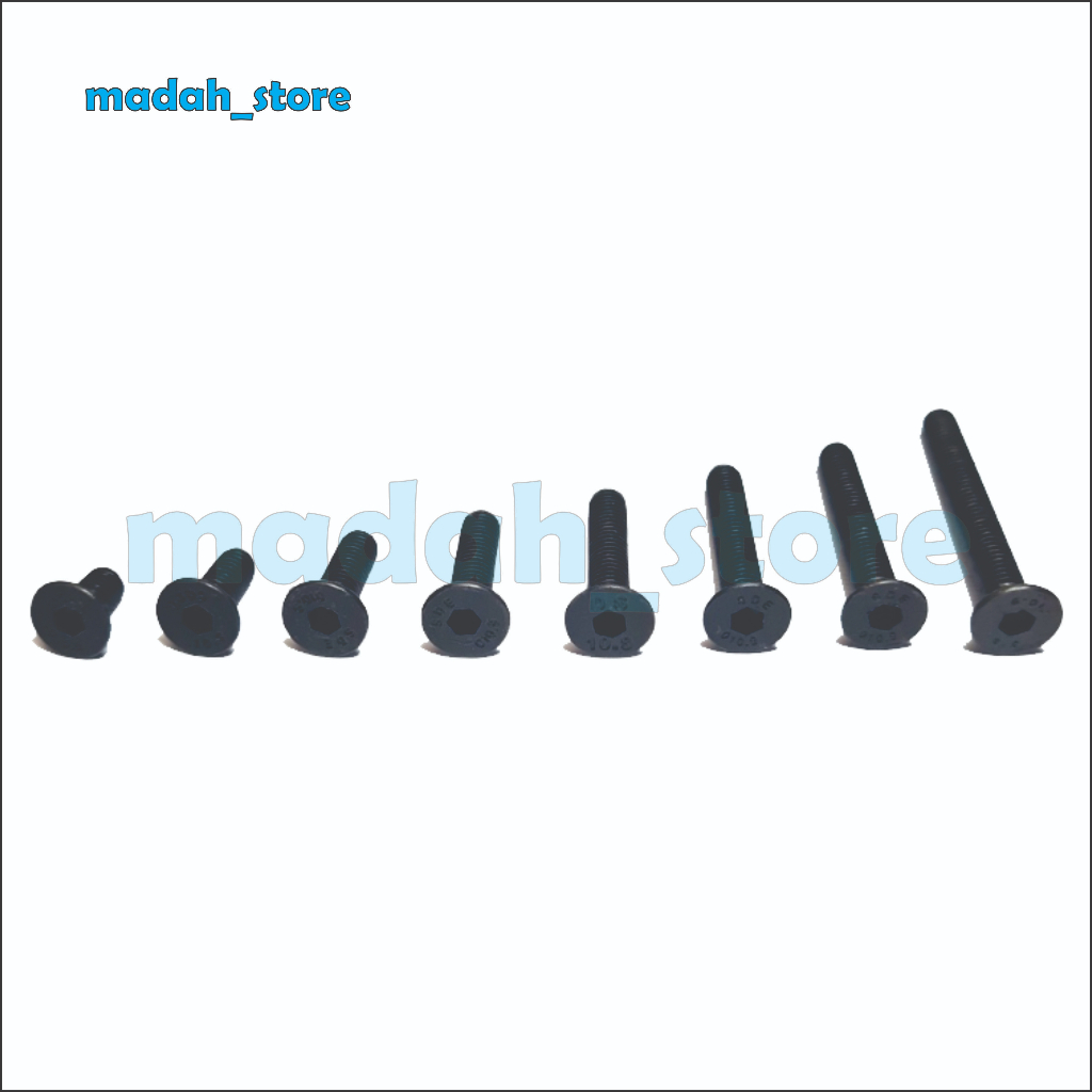Jual Baut JF L Baja Hitam M6 panjang 10 - 50mm | Shopee Indonesia