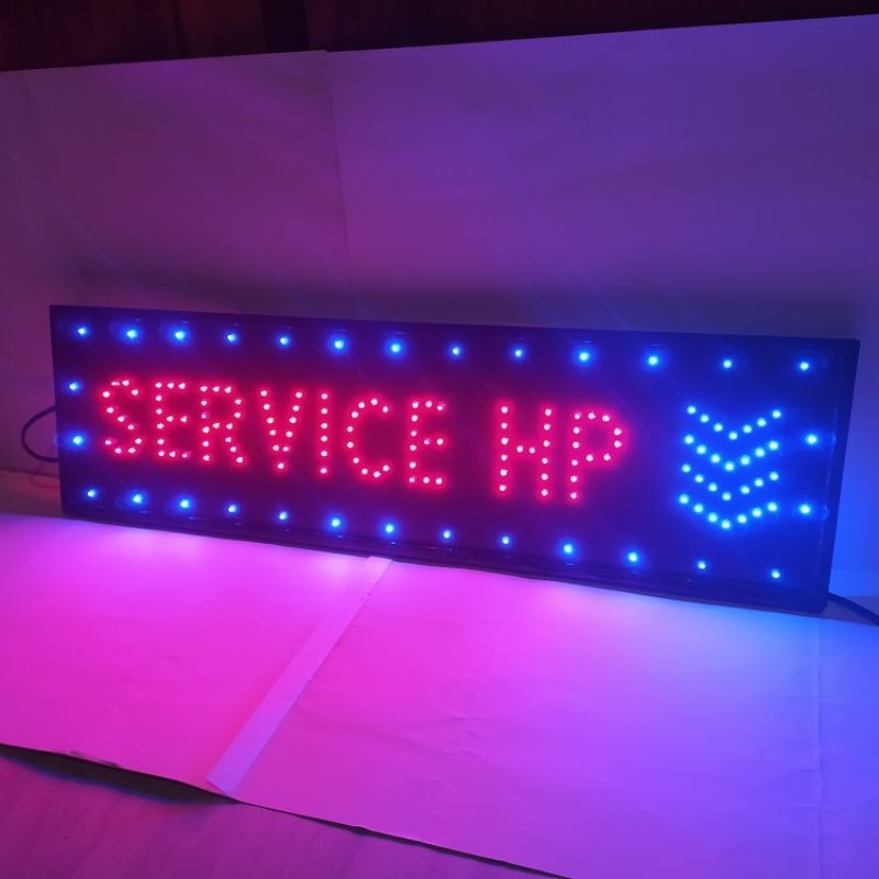 Jual LAMPU TULISAN service hp led sign | Shopee Indonesia