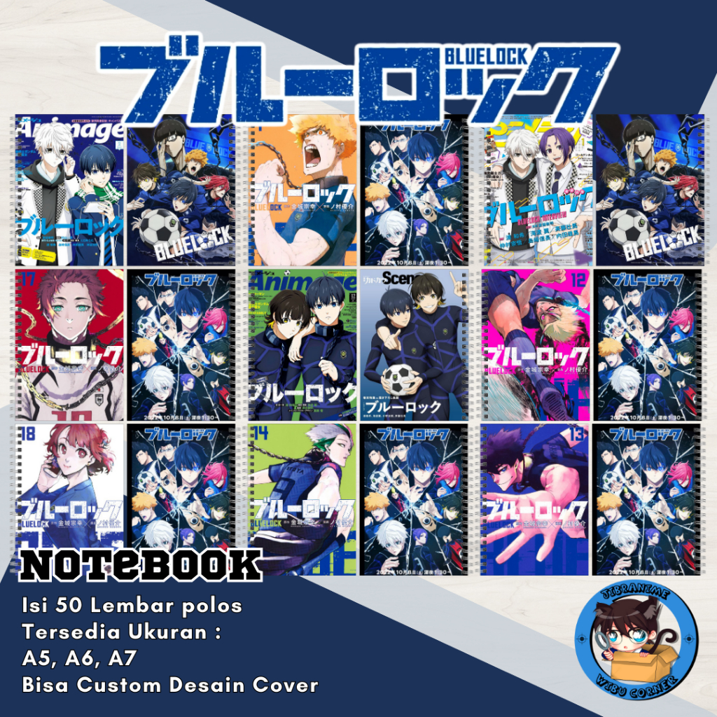 Jual note book blue lock / notebook blue lock / buku catatan blue lock ...