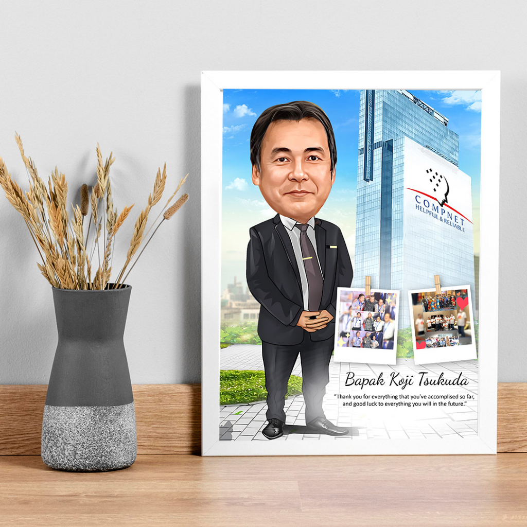Jual [FREE Box] Kado Karikatur Foto Kado Wisuda Graduation Farewell ...