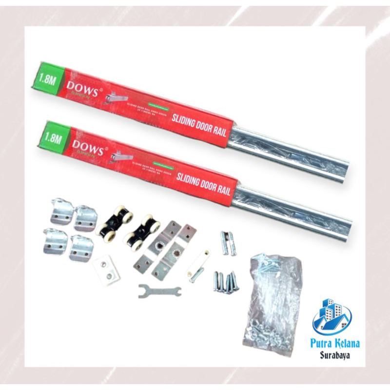Jual Rel pintu Sliding rail Hampton/Dows Green/Strong 1,8m/Pintu 90cm ...