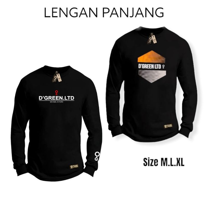 Jual Kaos Distro Bandung Lengan Panjang D'Green Terlaris | Shopee Indonesia