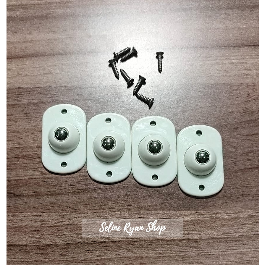 Jual Roda Kecil Hidup / Roda Tempel Model Bola Putar 360 derajat utk ...