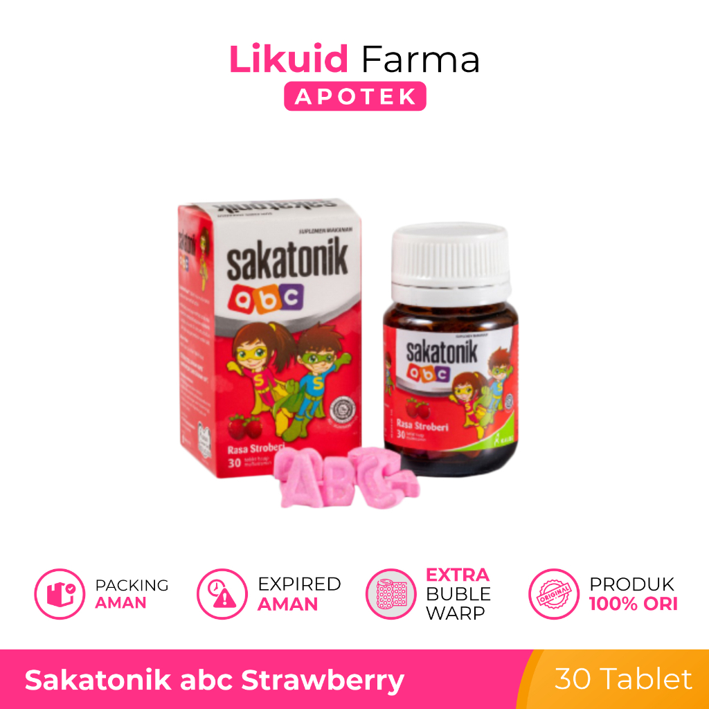 Jual Sakatonik ABC 30 Tab / Rasa Jeruk / Rasa Strawberry | Shopee Indonesia