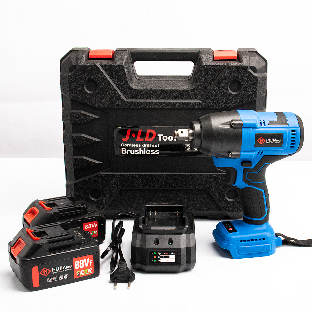 Jual JLD Impact bor baterai 88VF biru impact wrench 13mm mesin bor ...