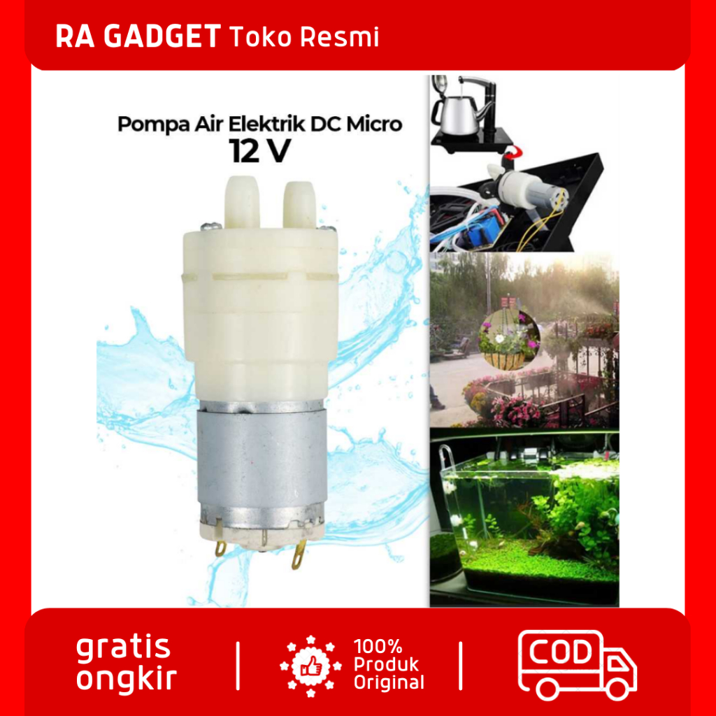 Jual Pompa Air Elektrik DC Micro Water Pump 12V / Alat Pompa Pemompa ...