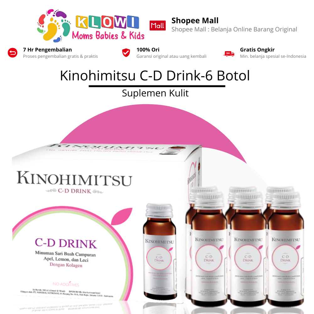 Jual Kinohimitsu C-D Drink - 6 Botol / Collagen Drink / Minuman Kolagen ...