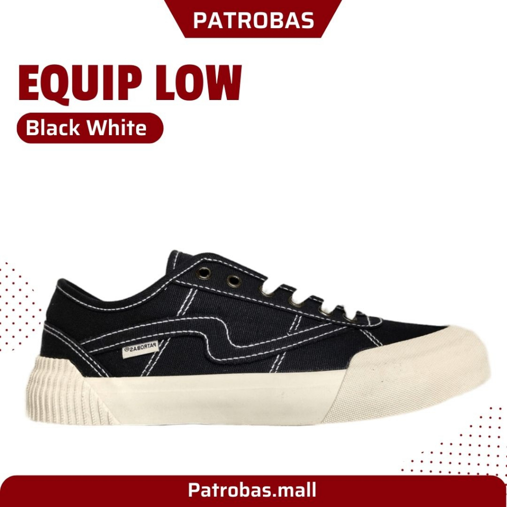 Jual Patrobas Equip Low Black White Original | Shopee Indonesia
