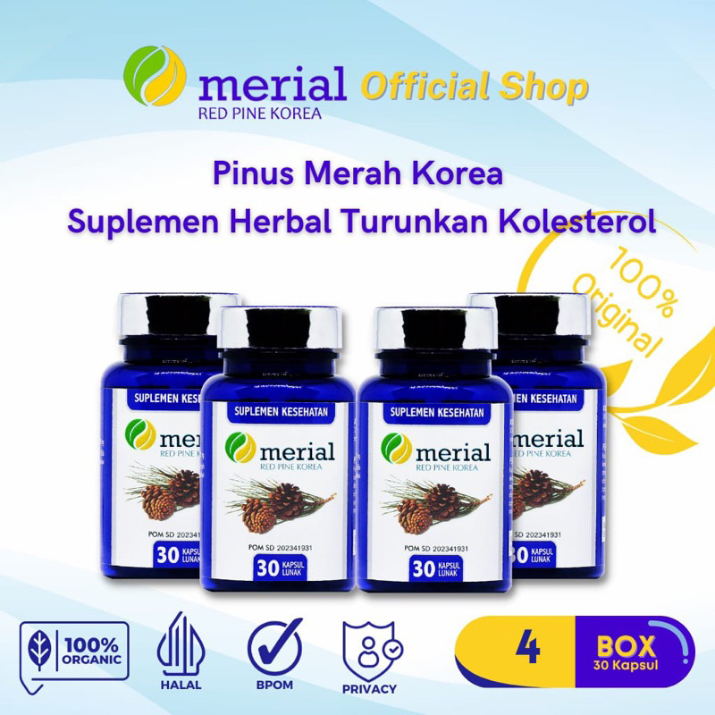 Jual Merial Red Pine Korea - 30 Kapsul / Hancurkan Plak Kolesterol ...
