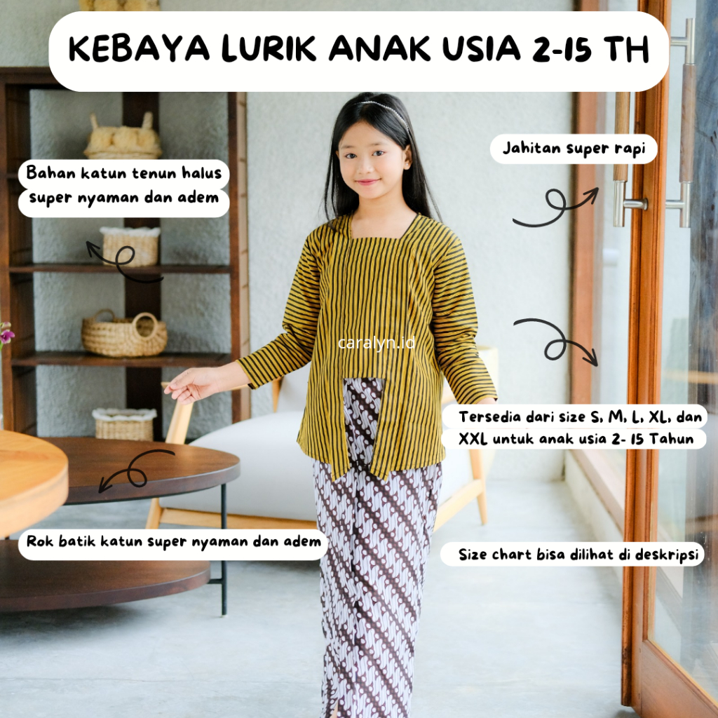Jual KEBAYA LURIK BAJU ADAT JAWA SETELAN KEBAYA ADAT ANAK PEREMPUAN | Shopee Indonesia