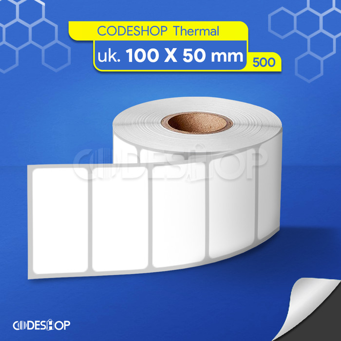 Jual Stiker Label Inventaris Barcode Dus Produk Thermal 100x50 mm ...