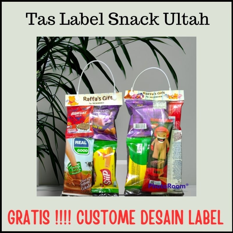 Jual TAS LABEL SNACK ULTAH / LABEL PARCEL JAJAN ANAK / PLASTIK PARCEL ...