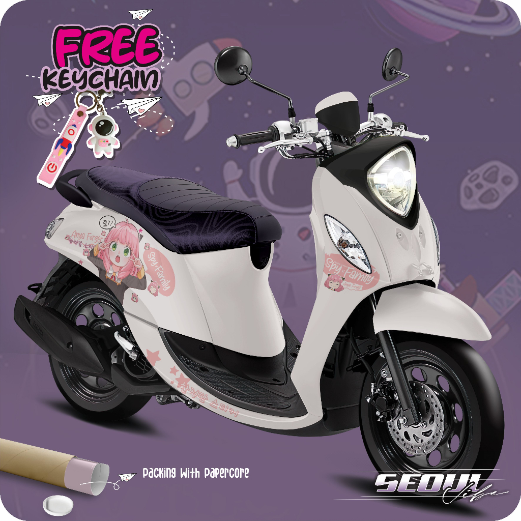 Jual Decal Stiker Yamaha Fino Dinosaurus FREE KEYCHAIN Full Body polos ...