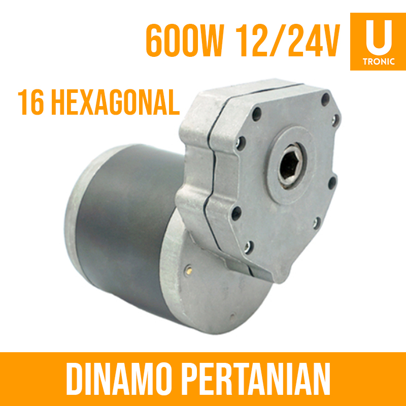 Jual Dinamo Motor Alat Pertanian 600w 12/24V White 16 Hexagonal (7189 ...