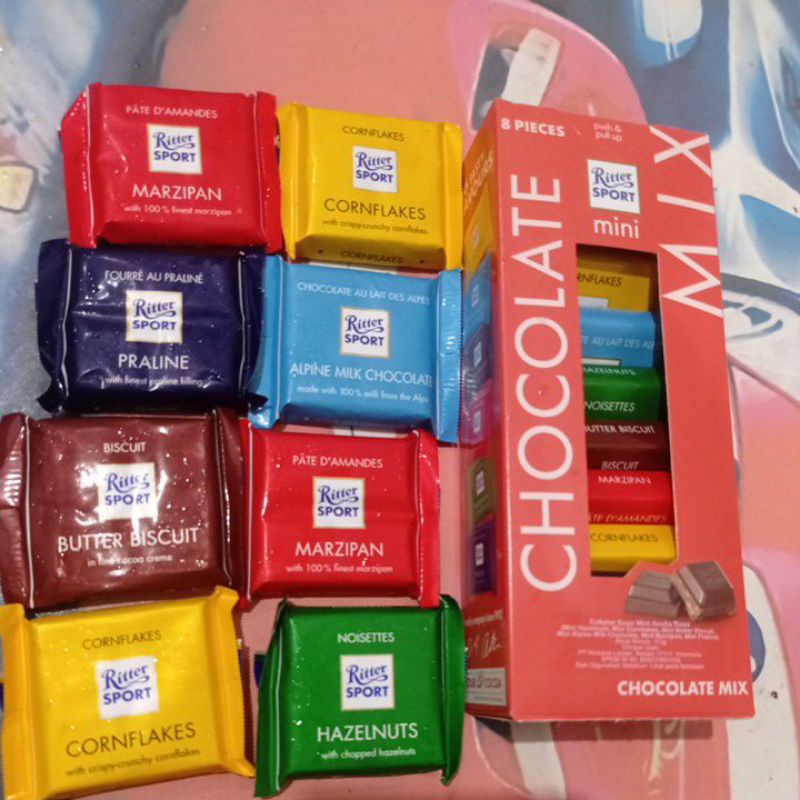 Jual Riter sport mini chocolate mix aneka coklat dengan kacang hazel ...