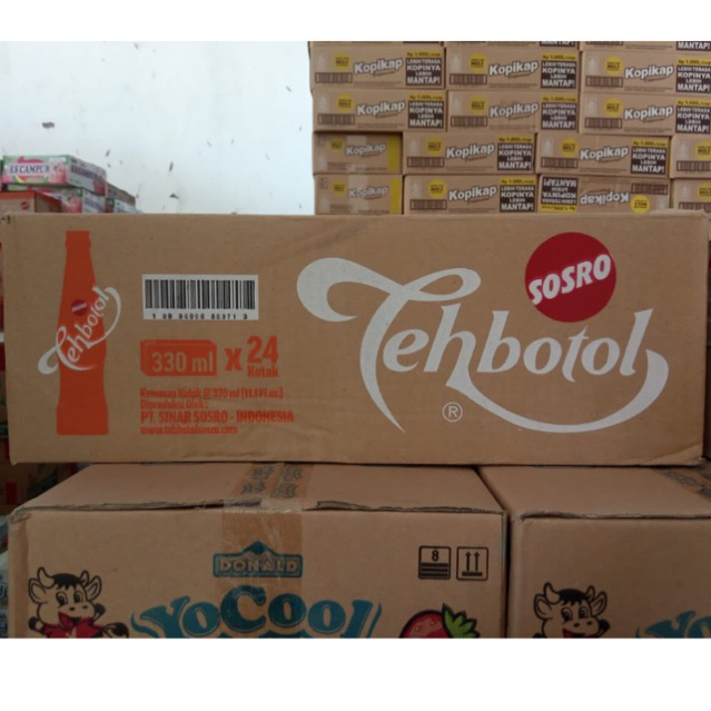 Jual Teh Botol Sosro kotak 330ml x 24 pouch | Shopee Indonesia