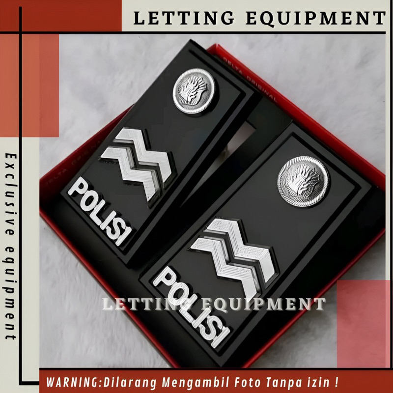 Jual Pangkat Aiptu pdh full mika kilap hitam Glosy Bintara polisi ...