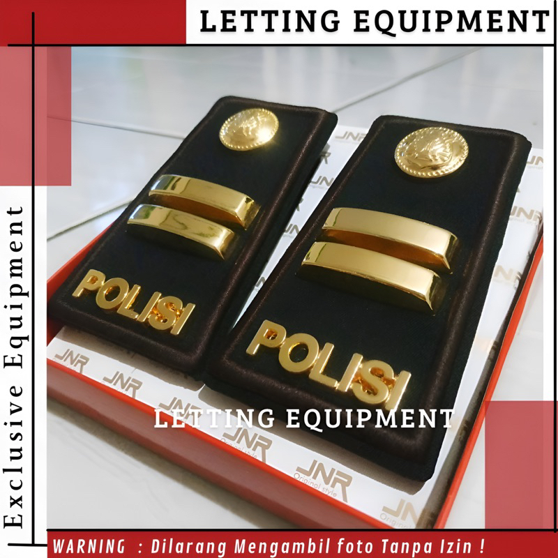 Jual Pangkat Iptu pdh Dasar kain lis biasa bordir Perlengkapan Polri ...