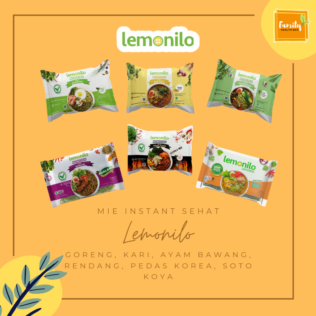 Jual Mie Instant Sehat Lemonilo Goreng / Kari Ayam / Ayam Bawang ...