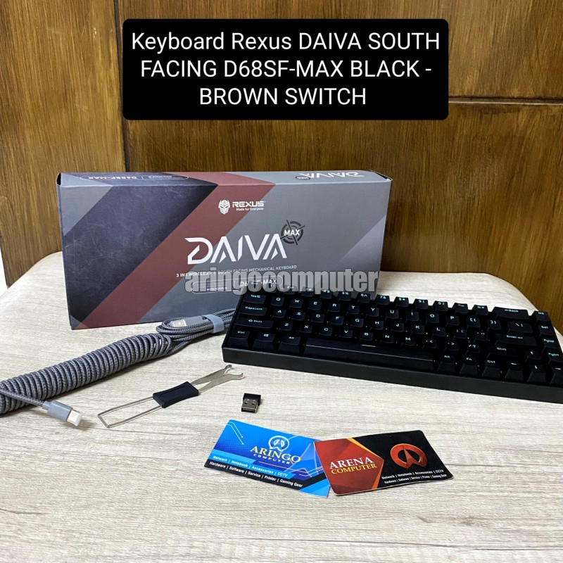 Jual Keyboard Rexus DAIVA SOUTH FACING D68SF-MAX BLACK - BROWN SWITCH ...