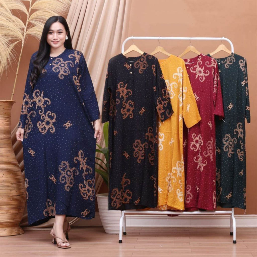 Jual LONGDRESS CABUTAN BUSUI LD 110 DASTER BATIK LENGAN PANJANG KANCING ...