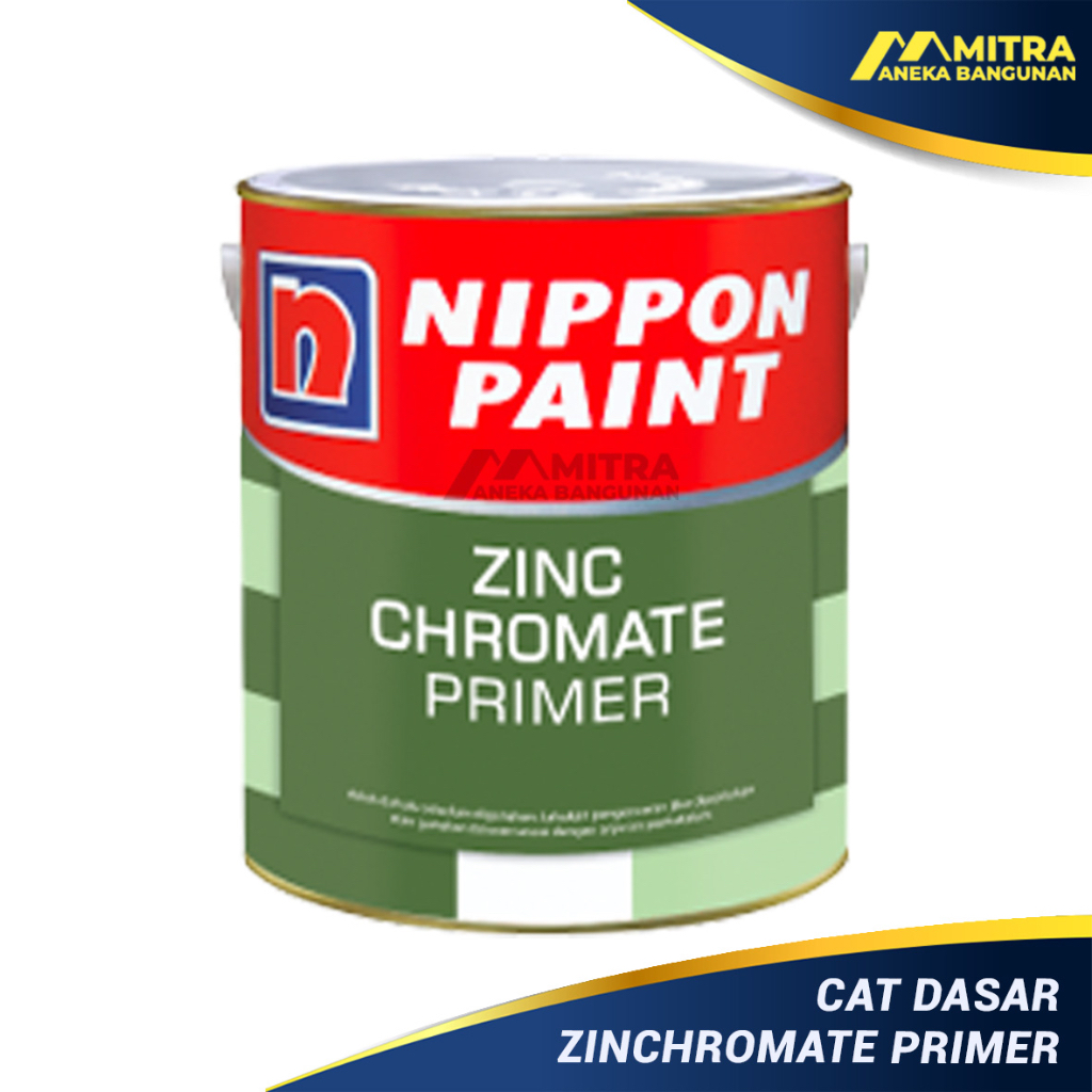 Jual ZINC CHROMATE NIPPON 5 KG / CAT DASAR ANTI KARAT / MENI BESI BAJA LOGAM / ZINCHROMATE ...