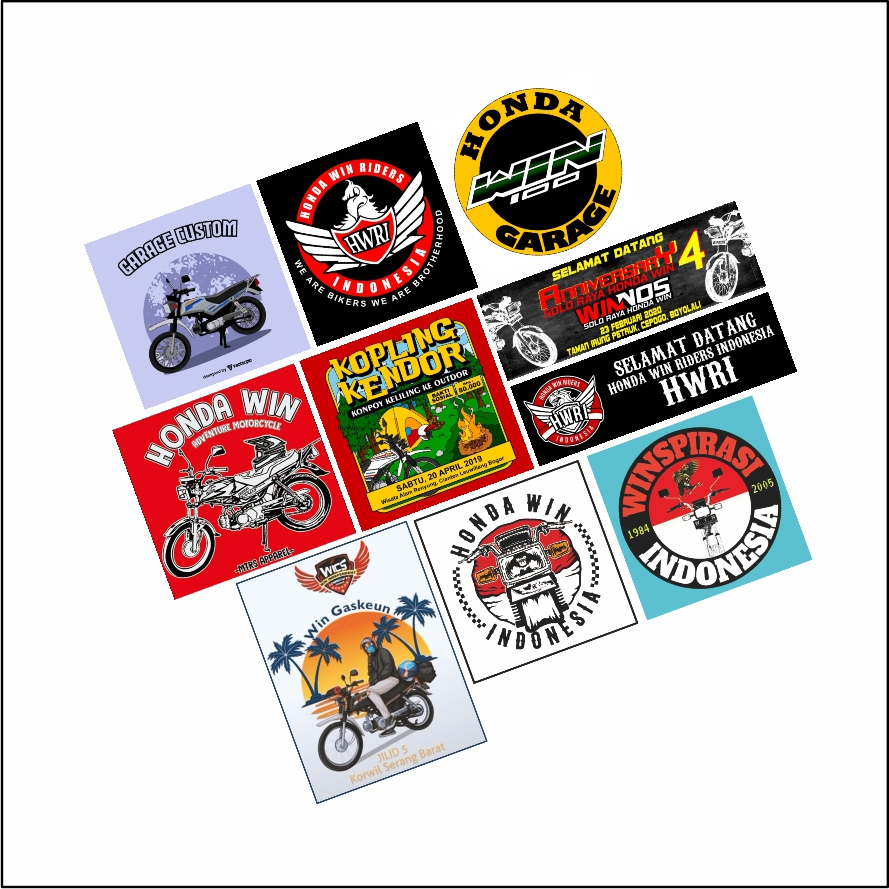 Jual stiker touring honda win100/stiker event honda win/stiker win100 ...