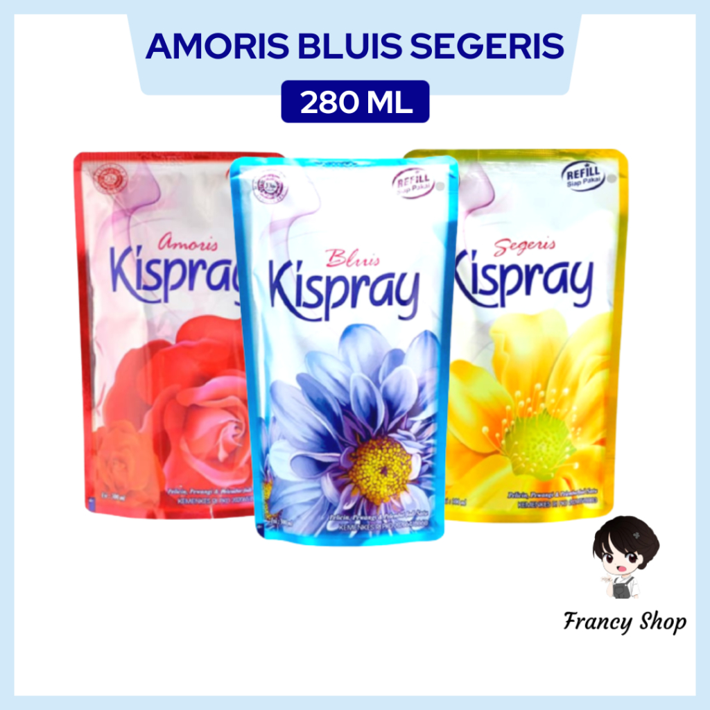Jual Kispray Amoris Segeris Bluis Pelembut dan Pewangi Pakaian 280 / ...