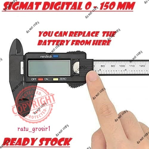 Jual Jangka Sorong Digital Sigmat Sketmat Vernier Caliper Calliper Carbon 0.1 kaliper lcd meter ...