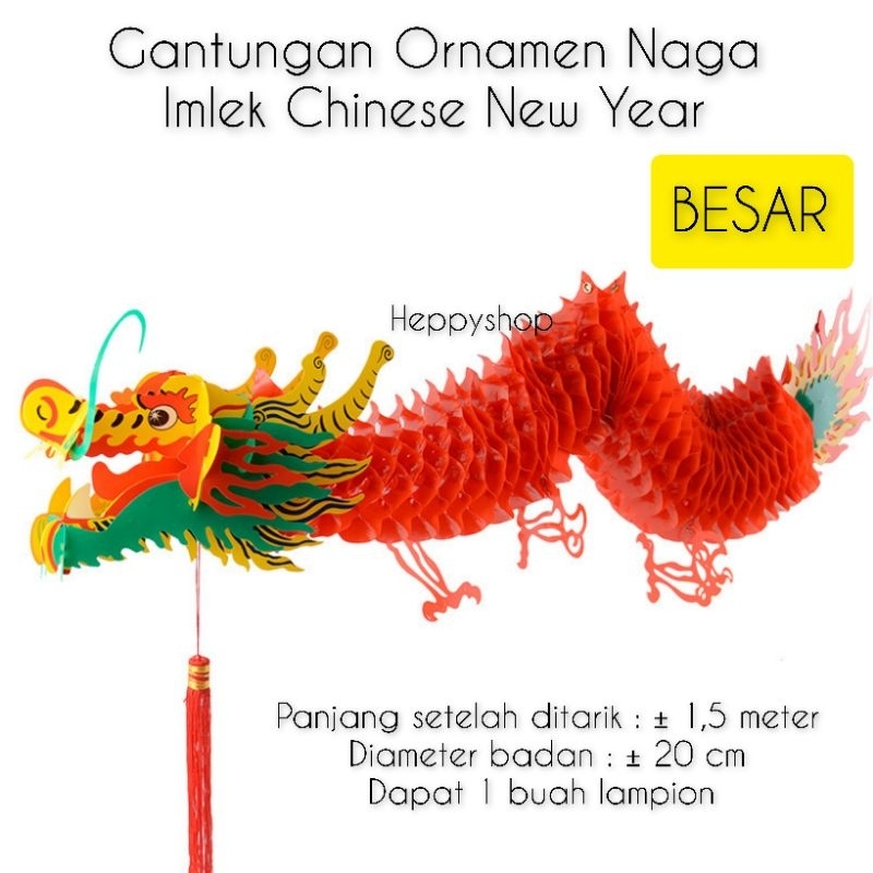 Jual Gantungan Ornamen Naga Imlek Chinese New Year Hiasan Liong ...
