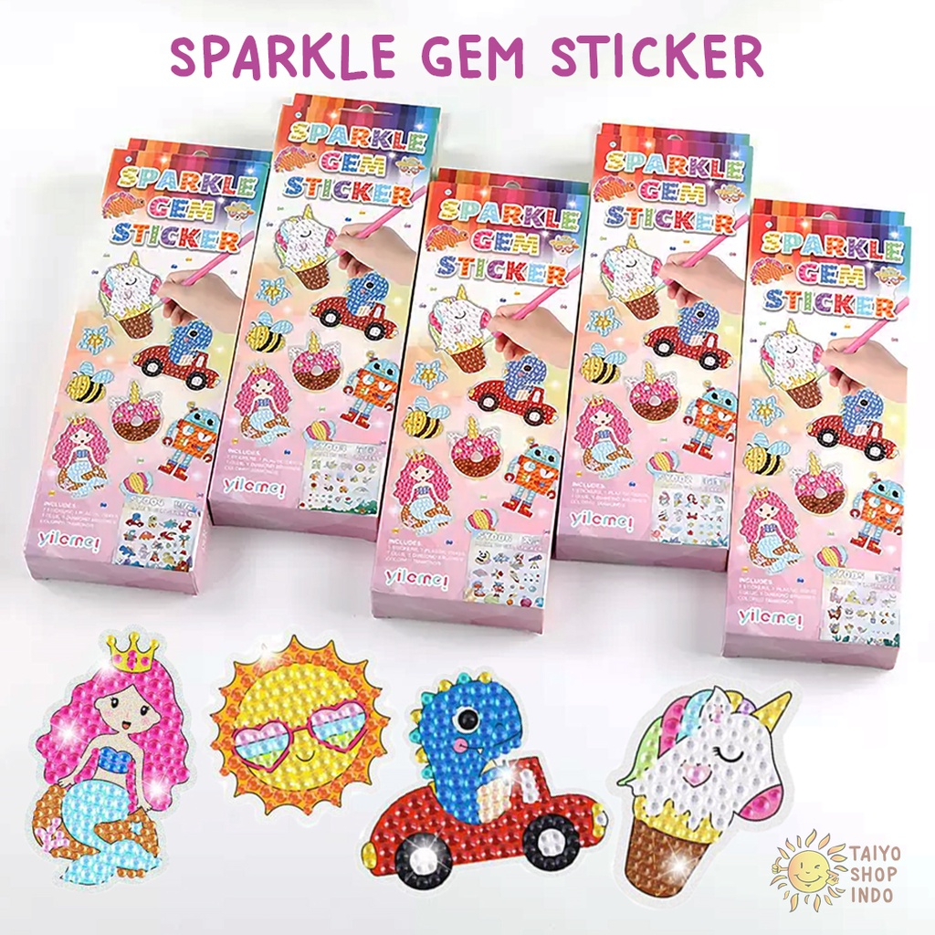 Jual Mainan Edukasi Anak Sparkle Gem Sticker DIY Diamond Painting ...