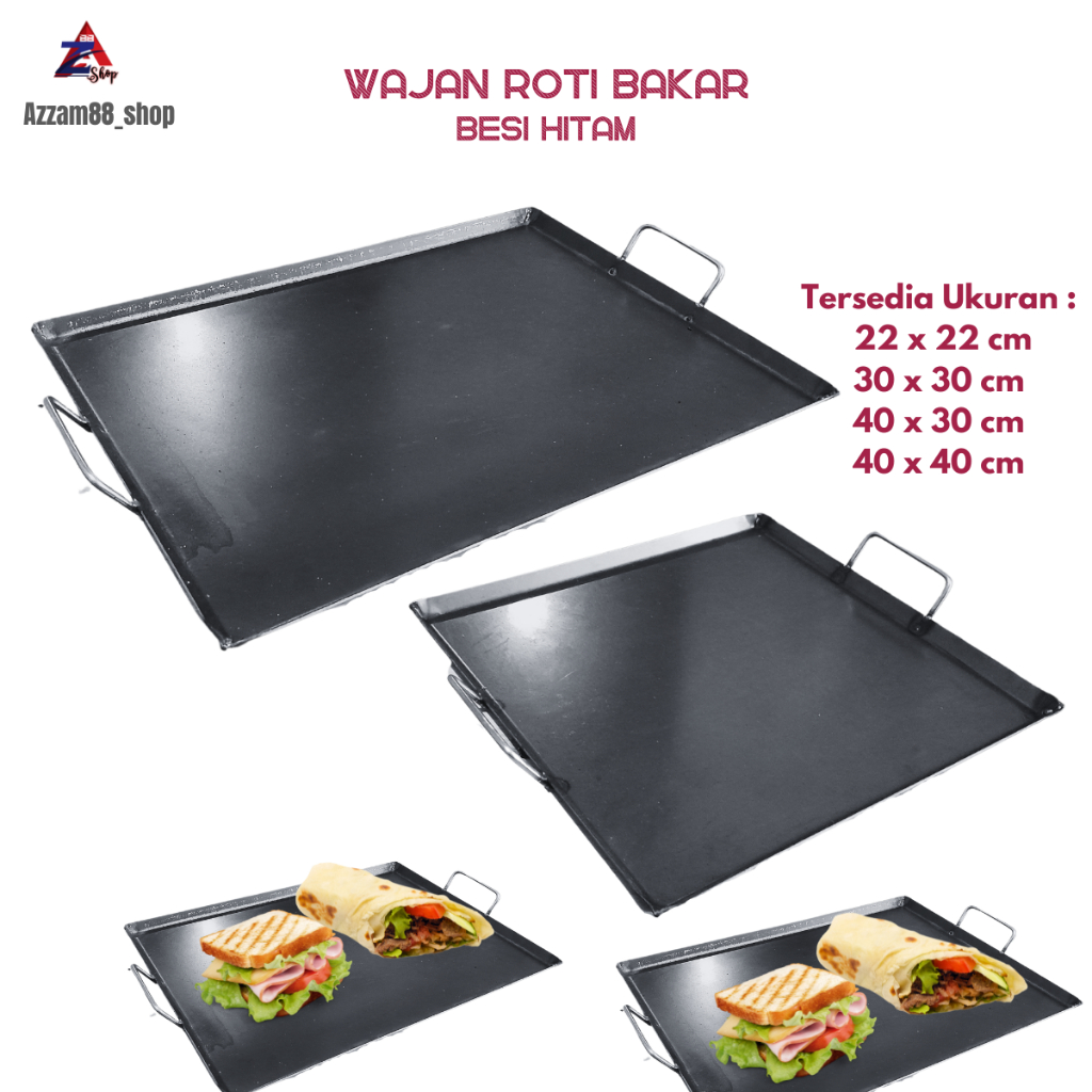 Jual WAJAN ROTI BAKAR ANTI LENGKET / WAJAN BURGER / KUALI ROTI BAKAR ...